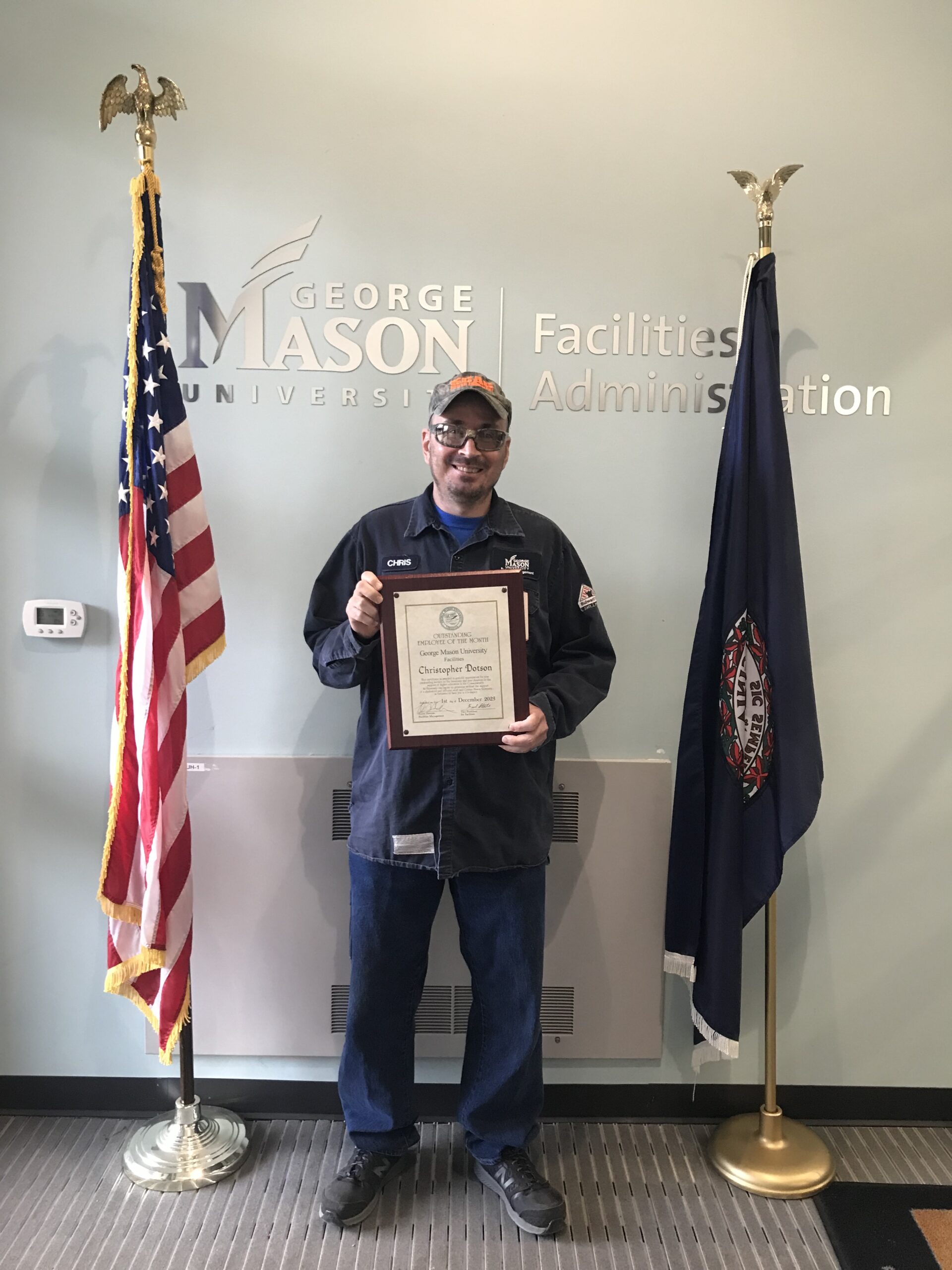 December 2023 Facilities Employee of the Month – Chris Dotson – Facilities